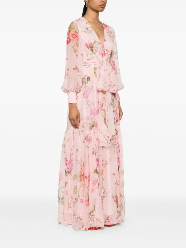 Erdem Floral-print Silk Gown