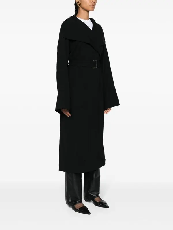 TOTEME Belted Twill Coat - Black