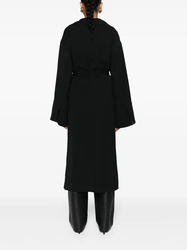 TOTEME Belted Twill Coat - Black