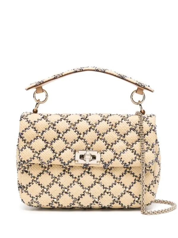 Valentino Garavani Rockstud Woven Tote Bag