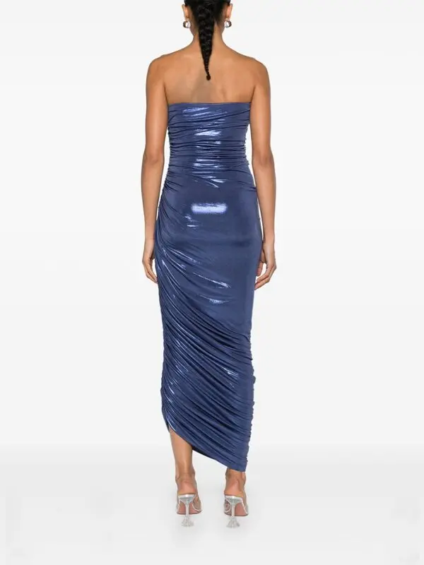 Norma Kamali Diana Strapless Gown - Blue