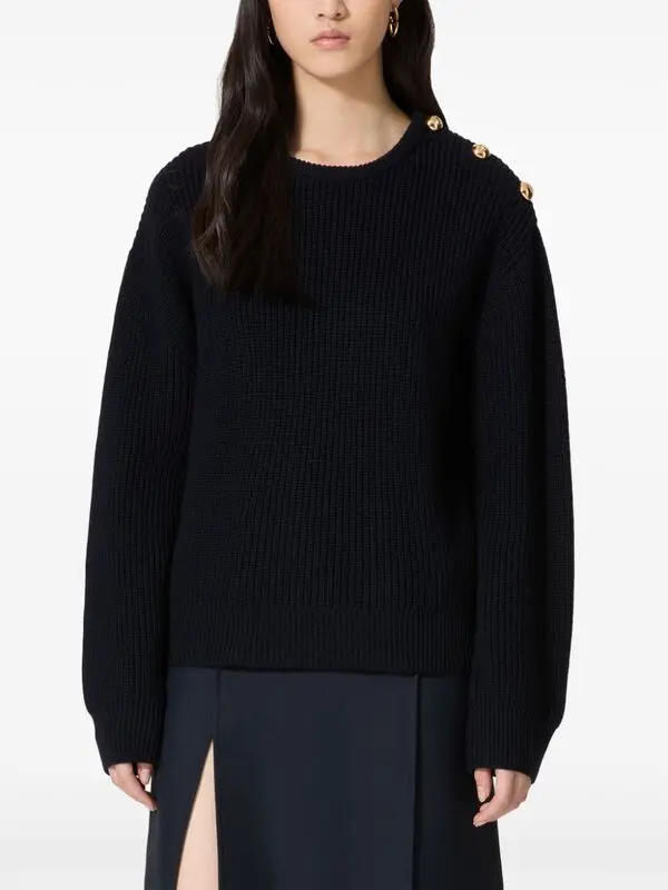Valentino Garavani Wool Sweater With Embossed Buttons
