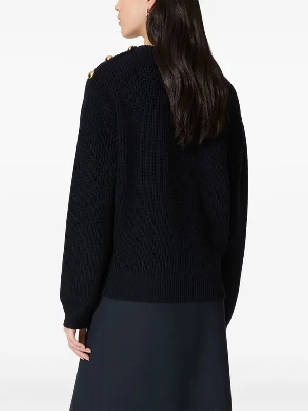 Valentino Garavani Wool Sweater With Embossed Buttons