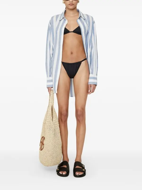 ANINE BING Milani Ruched Bikini Bottom