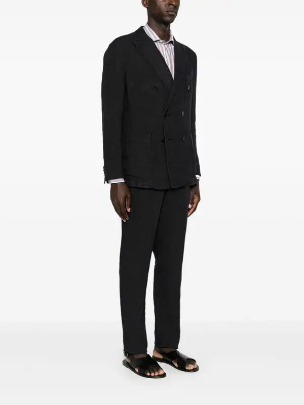 Boglioli Double-breasted Linen Suit