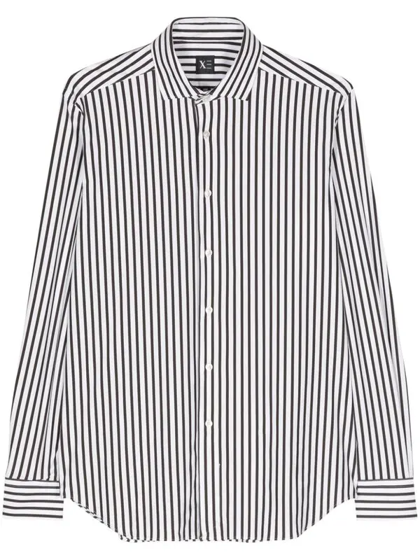 XACUS Striped Longsleeved Shirt - White