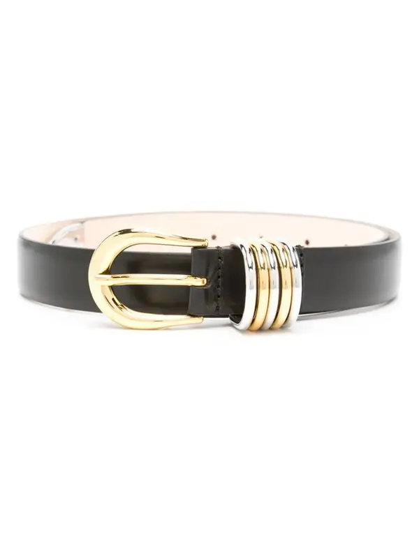 DEHANCHE Hollyhock Leather Belt - Black