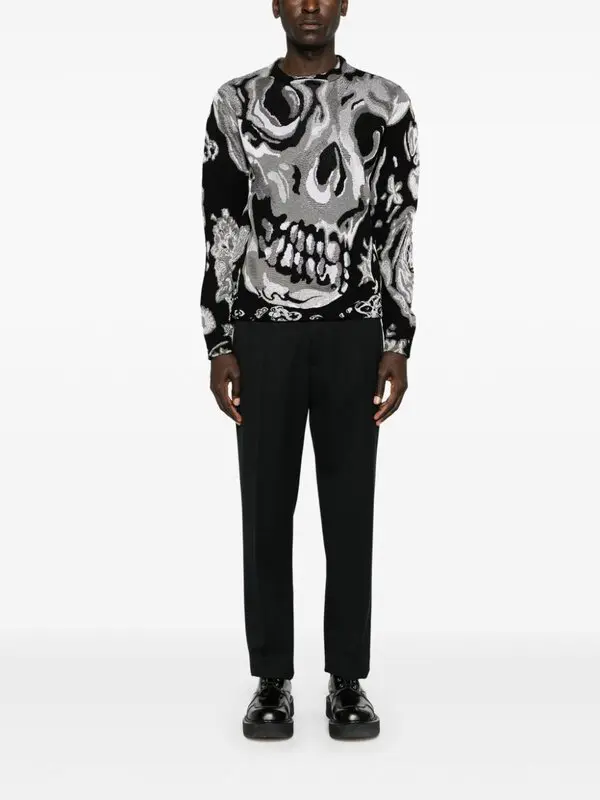 Alexander McQueen Abstract Pattern-jacquard Jumper