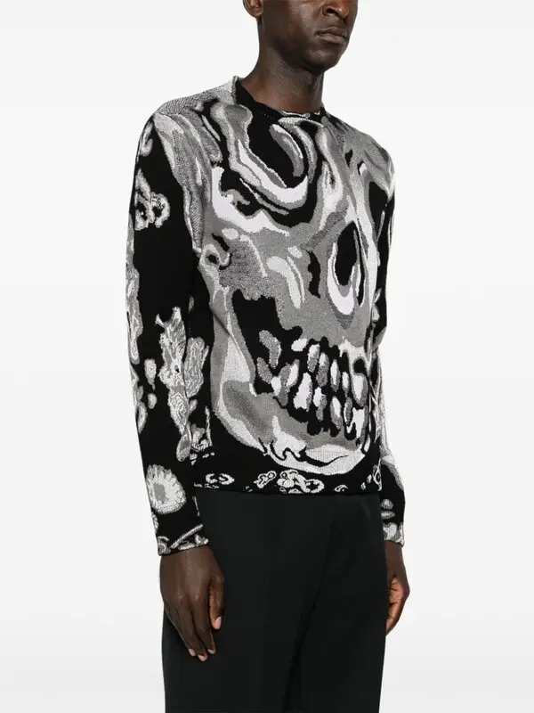 Alexander McQueen Abstract Pattern-jacquard Jumper