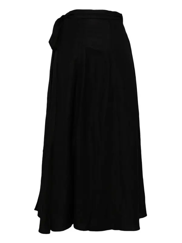 Voz Wrap Around Maxi Skirt - Black