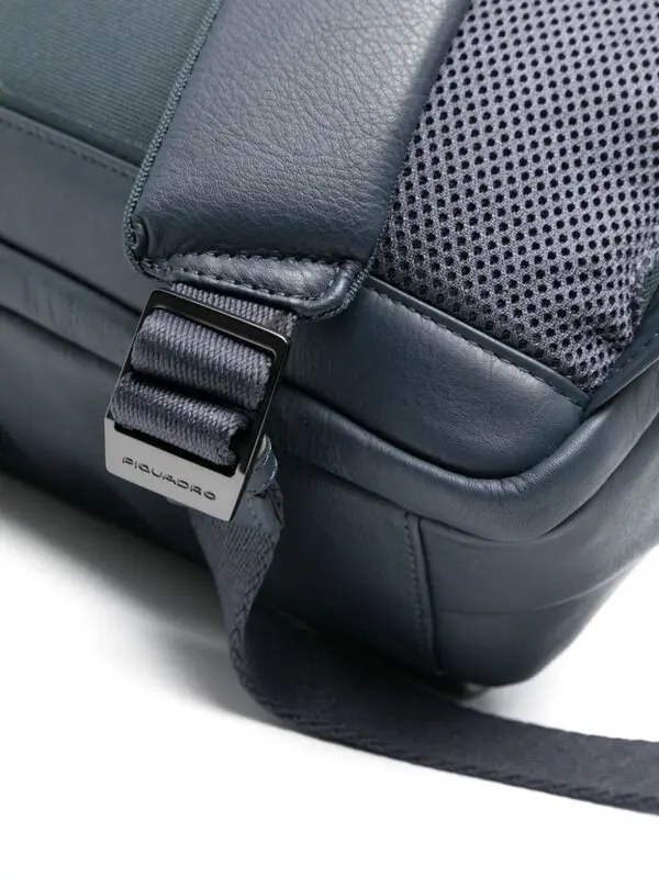PIQUADRO Akron Leather Backpack - Blue