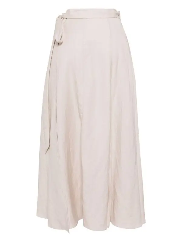 Voz Wrap-around Maxi Skirt - Neutrals