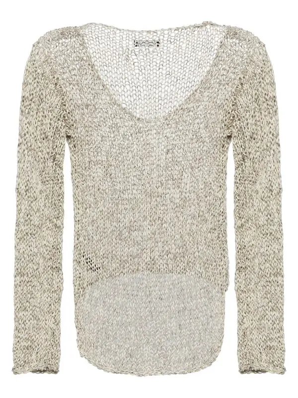 Voz Marl Knit High-low Top