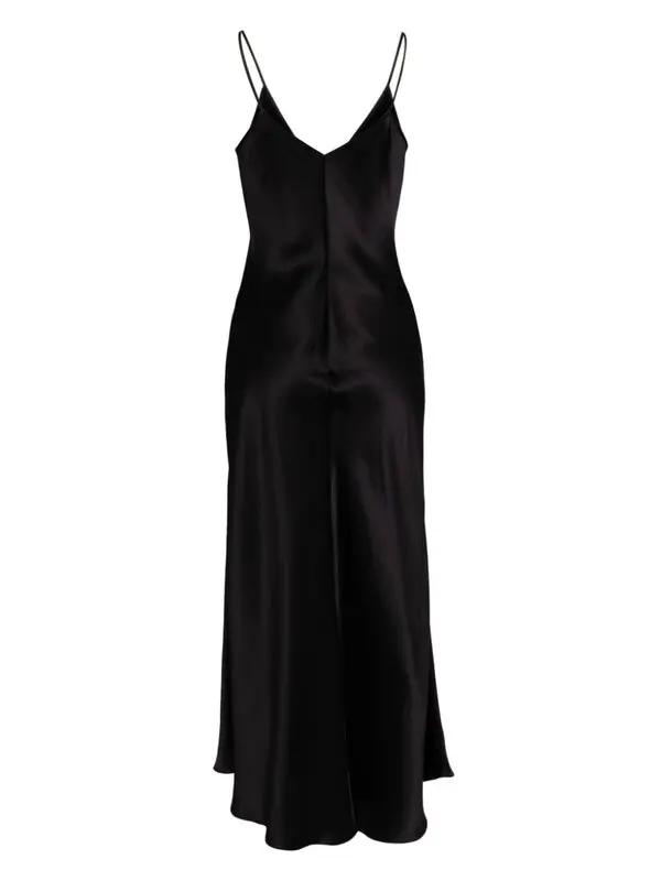 Voz V-neck Slip Dress - Black