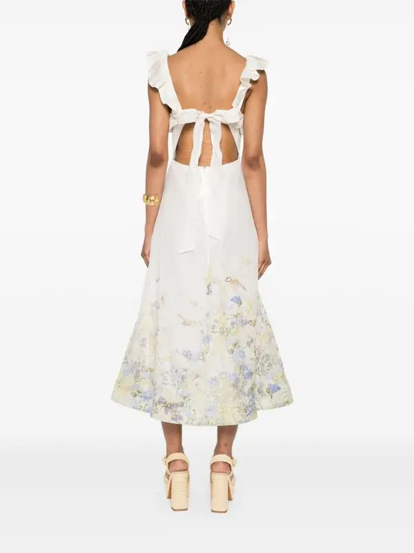 Zimmermann Harmony Botanical-print Midi Dress