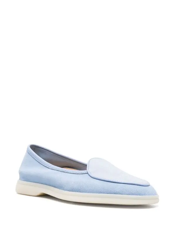 SCAROSSO Livia Suede Loafers - Blue