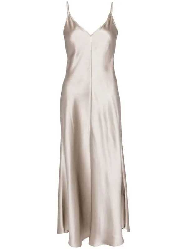 Voz V-neck Slip Dress - Neutrals