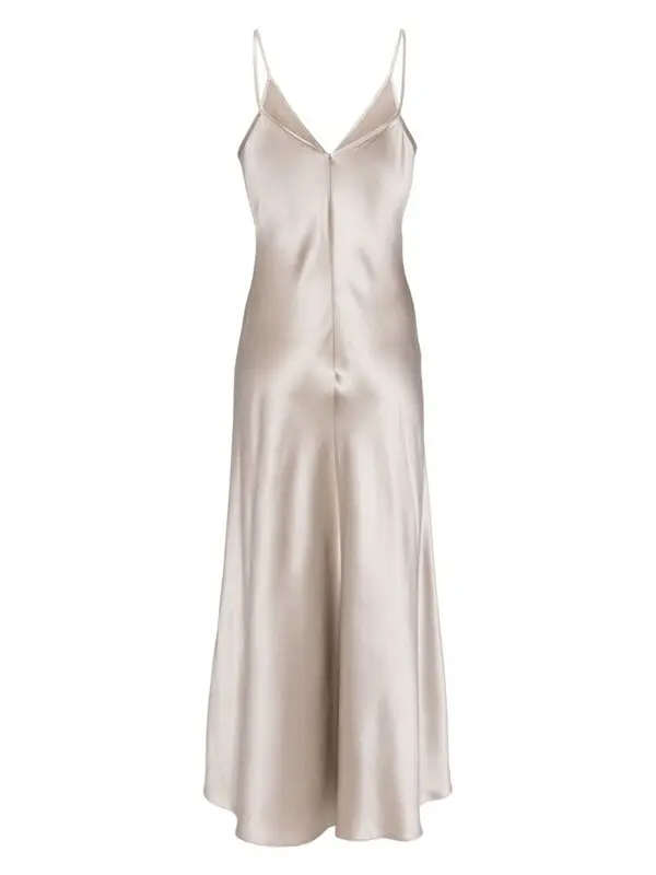 Voz V-neck Slip Dress - Neutrals