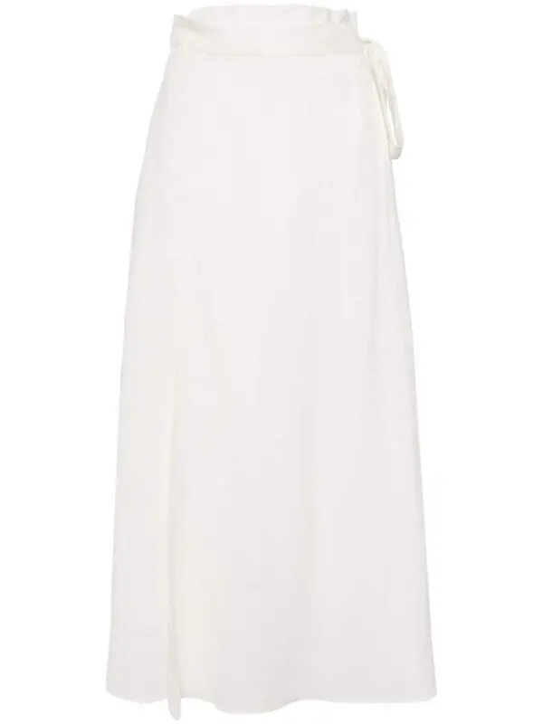 Voz High-waisted Wrap Skirt - Neutrals
