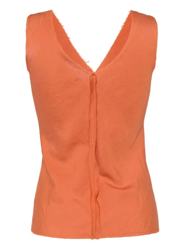 Voz Seam-detailing Top - Orange