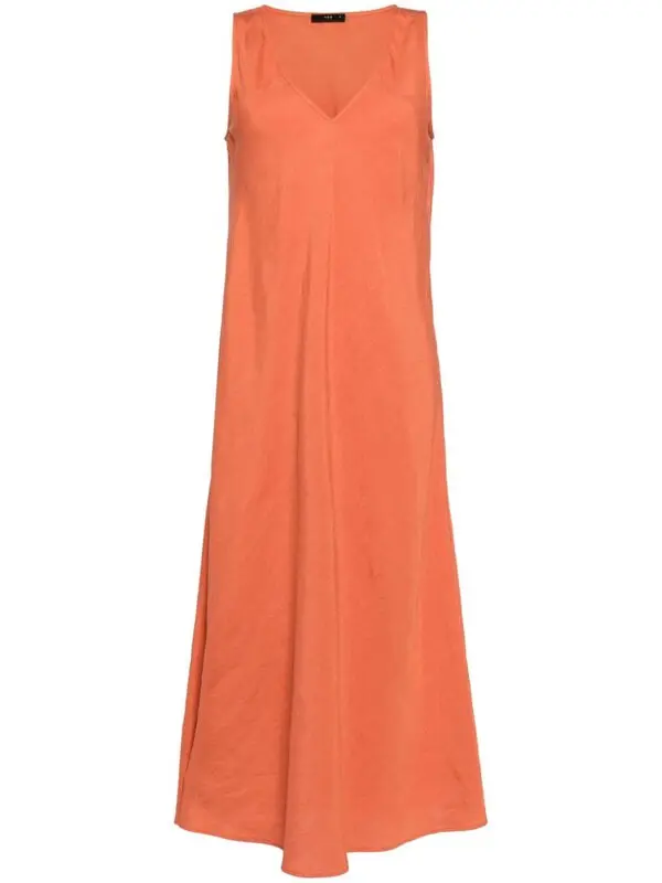 Voz V-neck Sleeveless Maxi Dress - Brown