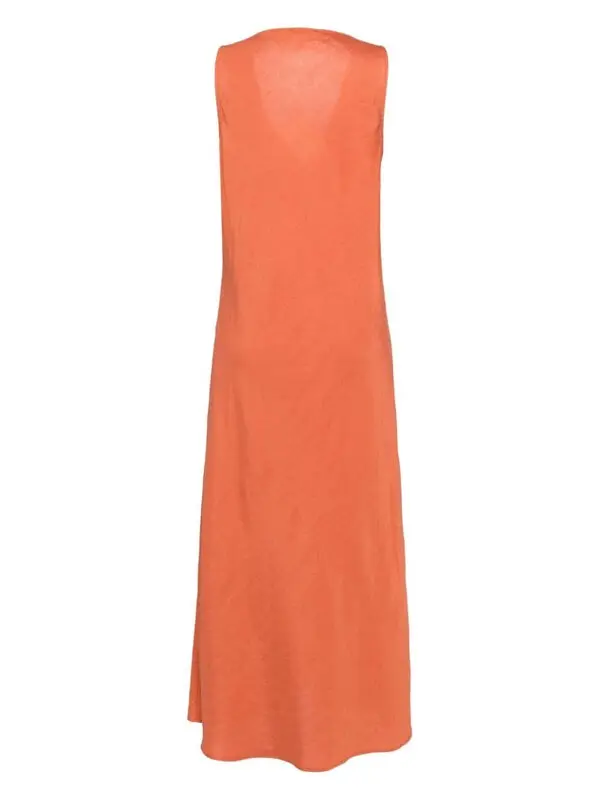 Voz V-neck Sleeveless Maxi Dress - Brown