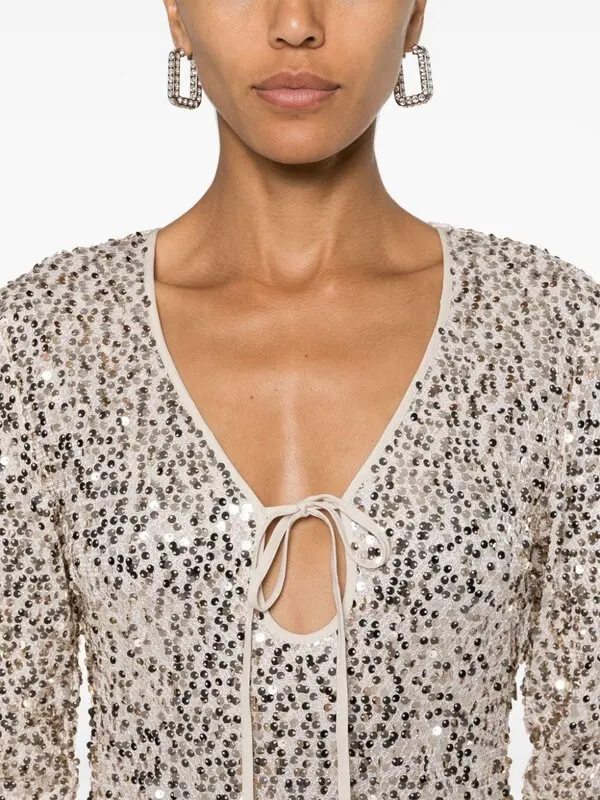 ROTATE BY BIRGER CHRISTENSEN Sequin-embellished Dress