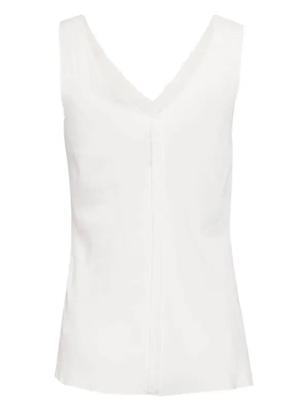 Voz V-neck Linen Top - Neutrals
