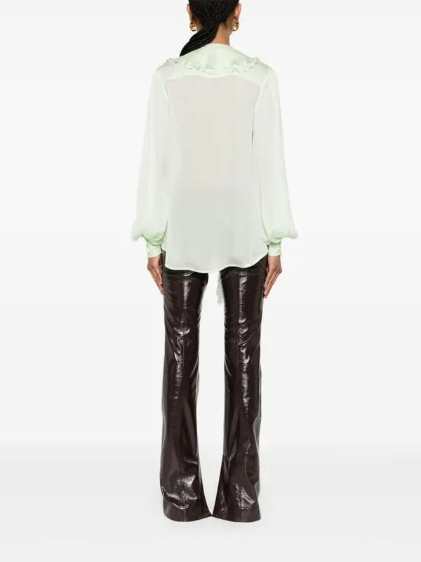 Victoria Beckham Ruffled Semi-sheer Shirt