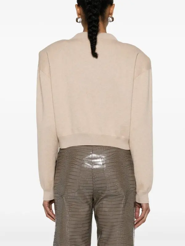 ROTATE BY BIRGER CHRISTENSEN Logo-lettering Cardigan - Neutrals