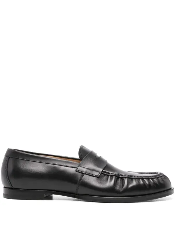 SCAROSSO Fred Leather Loafers - Black