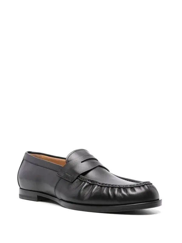 SCAROSSO Fred Leather Loafers - Black