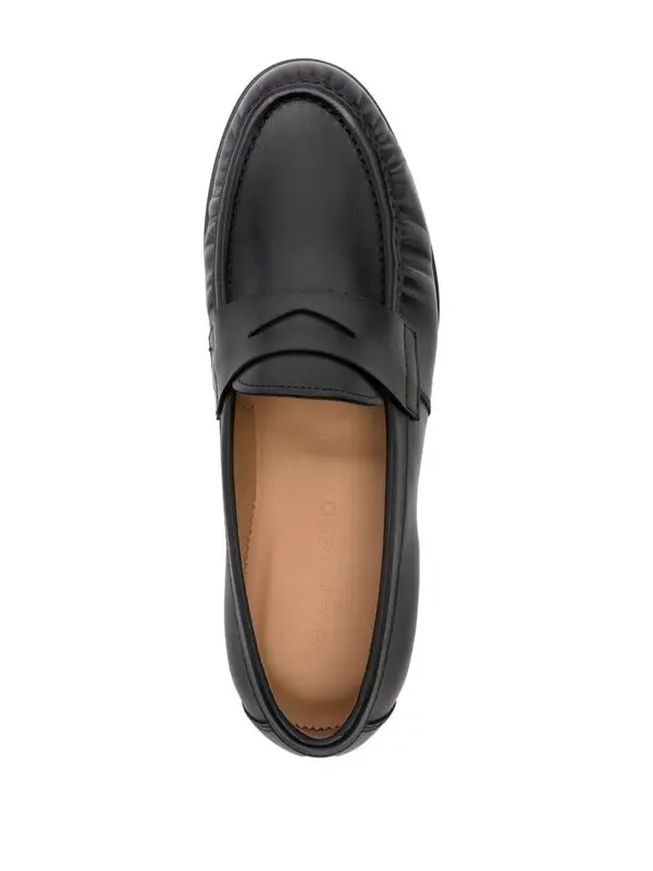 SCAROSSO Fred Leather Loafers - Black