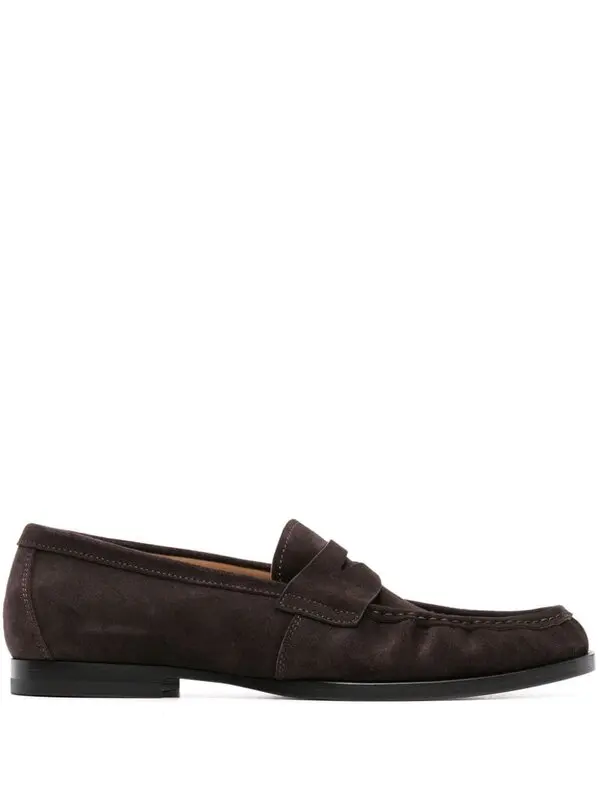 SCAROSSO Fred Suede Loafers - Brown