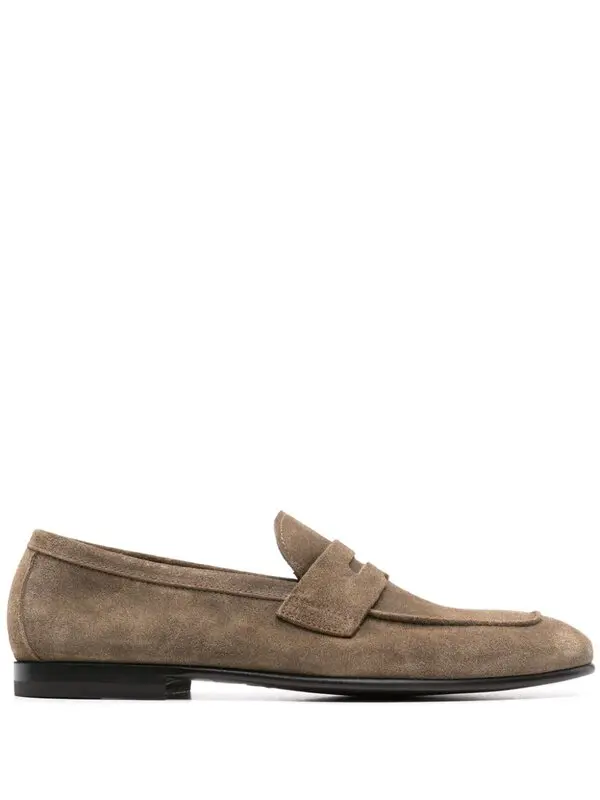 SCAROSSO Gregory Suede Loafers - Neutrals