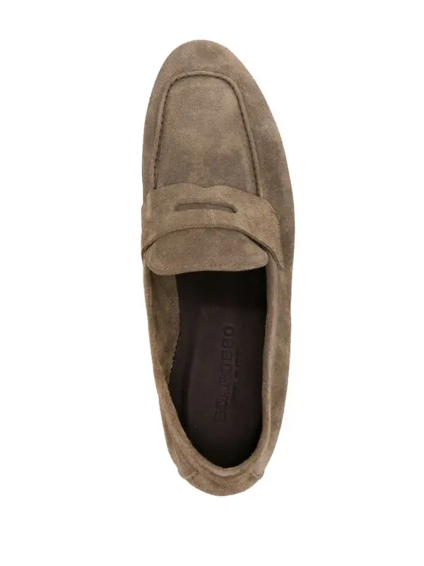 SCAROSSO Gregory Suede Loafers - Neutrals