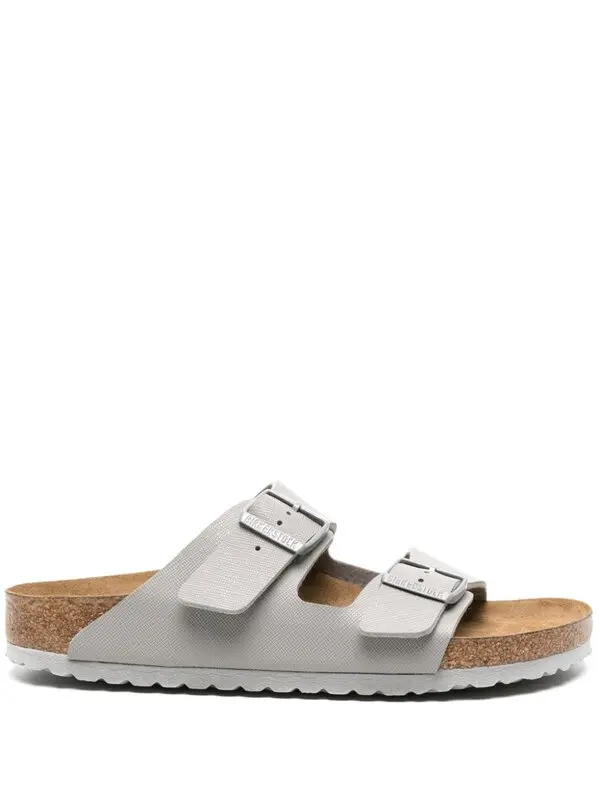 BIRKENSTOCK Arizona Double-buckle Slides - Grey