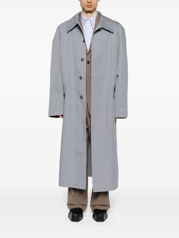 Marni Single-breasted Maxi Coat - Grey