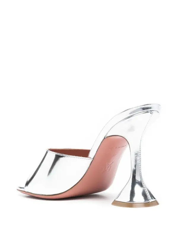 Amina Muaddi 95mm Lupita Sandals - Silver