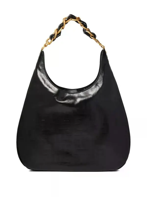 Balmain 1945 Crinkled Leather Shoulder Bag