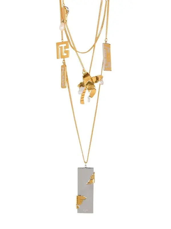Balmain Miami Embellished Sautoir Necklace