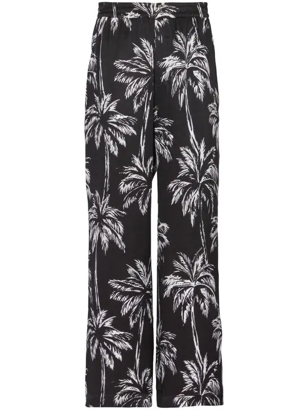 Balmain Palm Tree-print Trousers