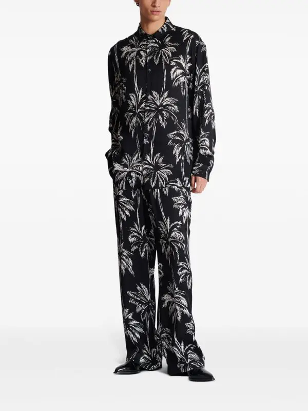 Balmain Palm Tree-print Trousers