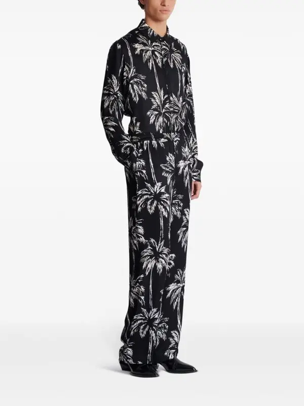Balmain Palm Tree-print Trousers