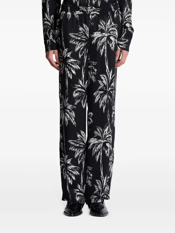 Balmain Palm Tree-print Trousers
