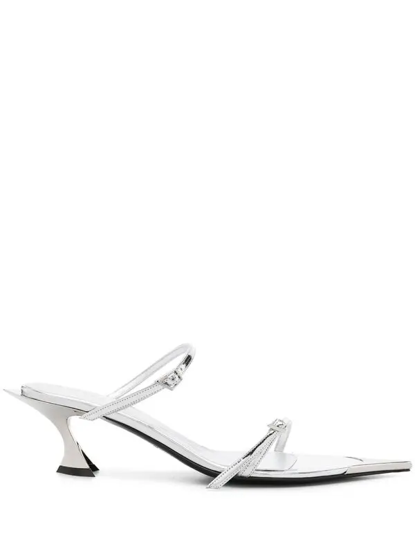 MUGLER Metallic Leather Sandals