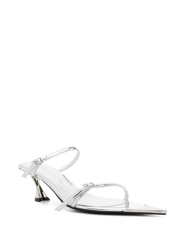 MUGLER Metallic Leather Sandals