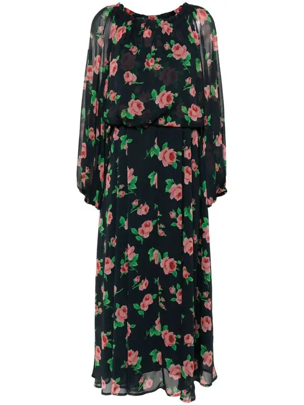Buy ROTATE BY BIRGER CHRISTENSEN Floral-print Maxi Dress - Blue At 51% Off  | Editorialist