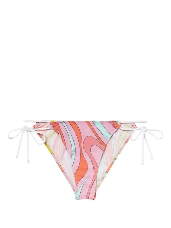 Emilio Pucci Marmo-print Bikini Bottoms - Pink
