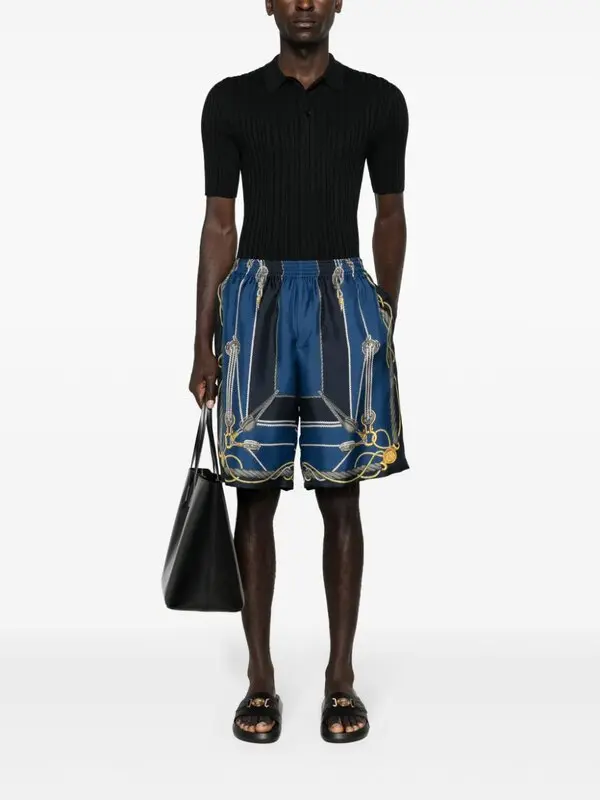 Dolce & Gabbana Ribbed-knit Polo Shirt